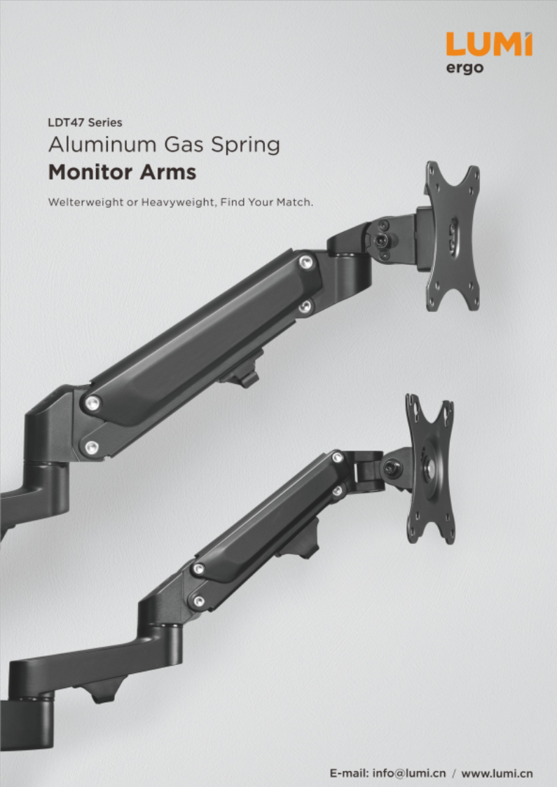 Single Monitor Heavy-Duty Aluminum Gas Spring Monitor Arm Supplier and ...