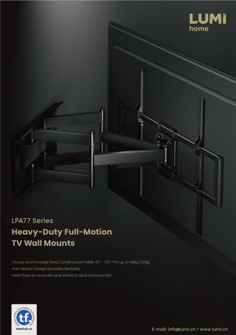 HEAVY-DUTY FULL-MOTION TV WALL MOUNT Supplier and Manufacturer- LUMI