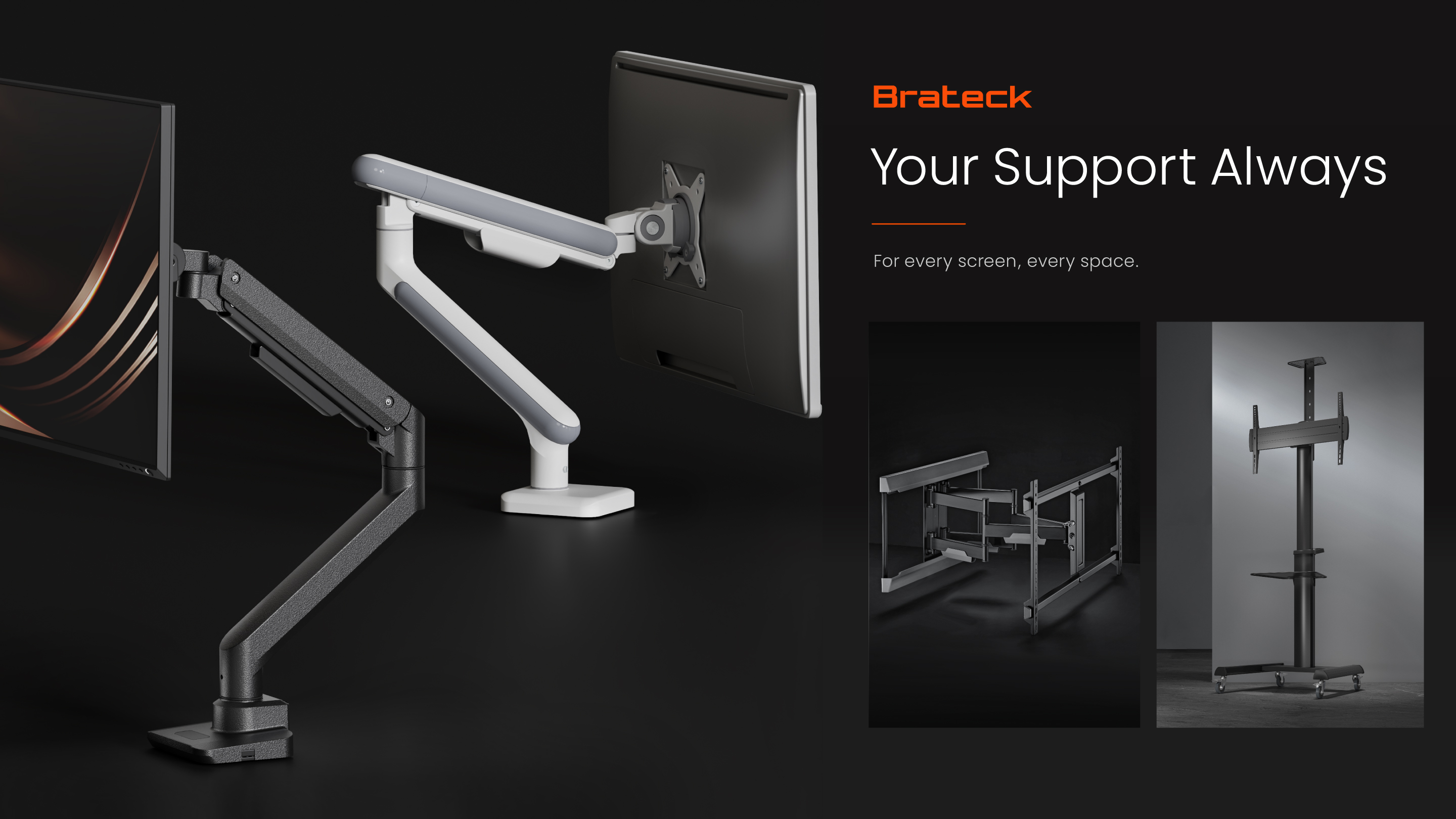 Brateck - Monitor Mounts, TV Mounts, Office Ergonomic Accessories, Pro ...