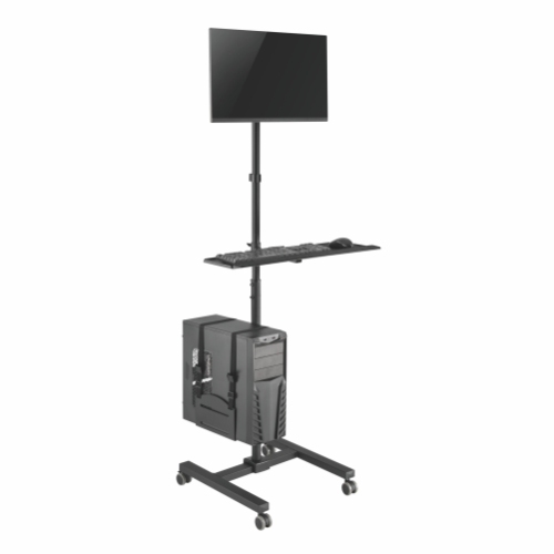 Height Adjustable Mobile Computer Workstation with Monitor Mount ...