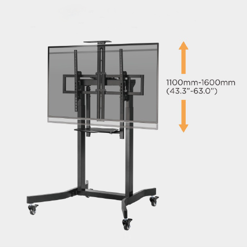 Deluxe Motorized Large TV Cart with Tilt, Equipment Shelf and Camera ...